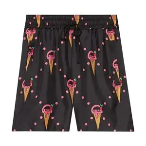 Gucci Ice Crean Print Shorts - Black