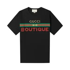 Gucci Boutique Print T-shirt - Black