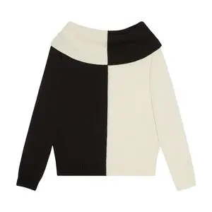 Gucci Chunky Wool Bicolor Sweater /white - Black