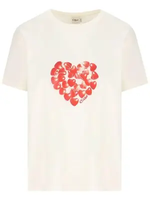 Chloé Cotton T-shirt With Cherries Print