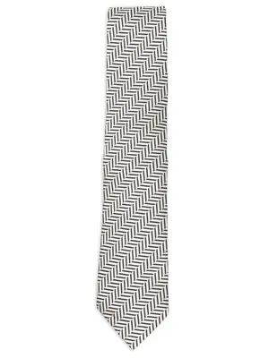 TOM FORD TOM FORD Silk Neck Tie White