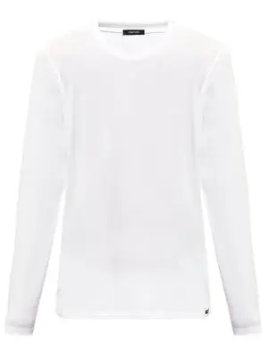 TOM FORD Long Sleeve Crew Neck T-shirt White