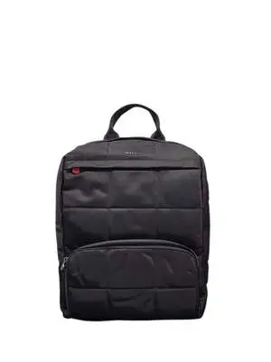 Kiton Quilted Zippered Backpack - Black