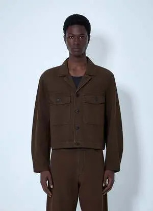 LEMAIRE Cotton Twill Jacket - Brown