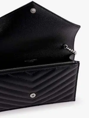 Saint Laurent Envelope Wallet Crossbody Bag With Chain Strap - Multicolor