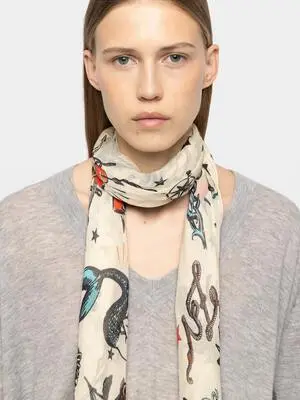 Zadig&Voltaire Kerry Tattoo Scarf