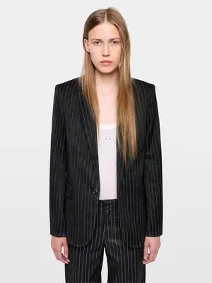 Zadig&Voltaire Valser Blazer With Shimmer Stripes