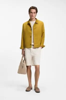 BOSS Regular-fit Jacket With Micro Pattern