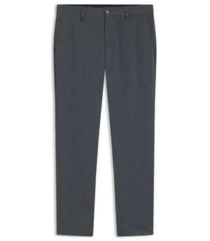 BOSS Slim-fit Micro-patterned Stretch Cotton Pants - Grey