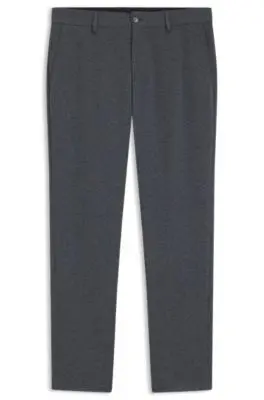 BOSS Slim-fit Pants In Micro-patterned Fabric