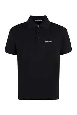 Palm Angels Palm Angels Cotton-piqué Polo Shirt Black