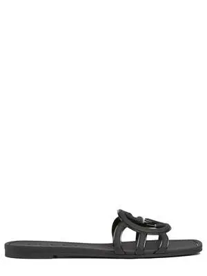 Gucci Interlocking G Cut-out Mini Sandals With Rubber Sole 10mm Heel Height