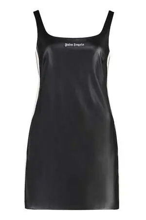 Palm Angels Logo-embroidered Square-neck Minidress