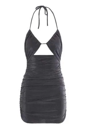Zeynep Arçay Halterneck Cut Out Mini Dress