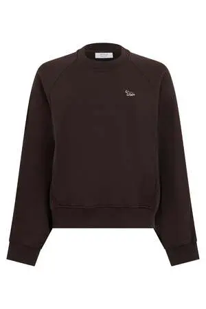 Maison Kitsuné Oversized Cotton Sweatshirt With Embroidered Logo
