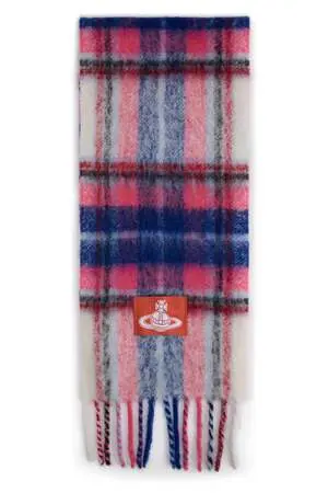 VIVIENNE WESTWOOD Checkered Scarf With Fringes
