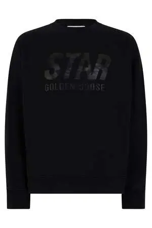 GOLDEN GOOSE Star Boxy Crewneck Sweatshirt - Black
