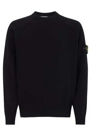 Stone Island Classic Cotton Sweater For - Black