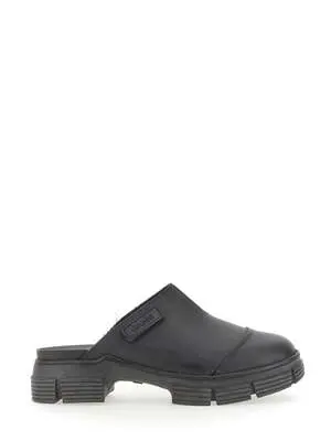 GANNI Stylish Rubber Sabots With Block Heel