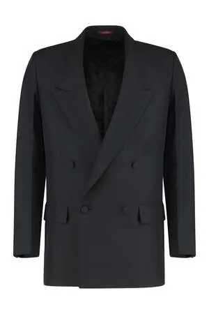 Gucci Wool Gabardine Double-breasted Jacket - Black