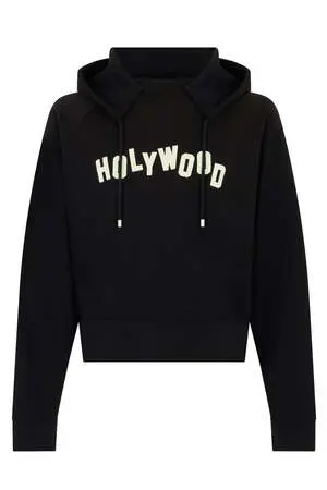Loewe Cotton Hoodie Modern Fit - Black
