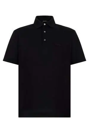 Zegna Premium Cotton Polo Shirt - Black