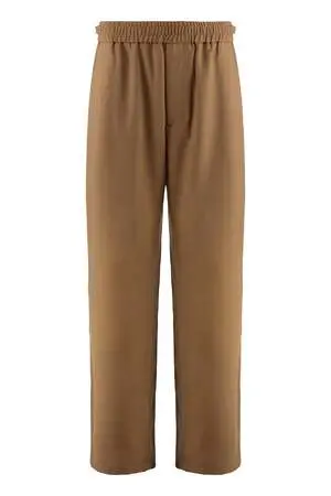 AMI Paris Elasticated Wool Twill Trousers