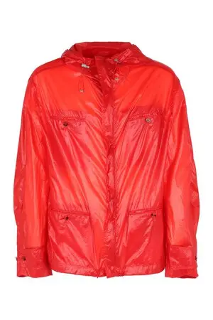 FERRAGAMO Drawstring-hem Hooded Jacket - Red