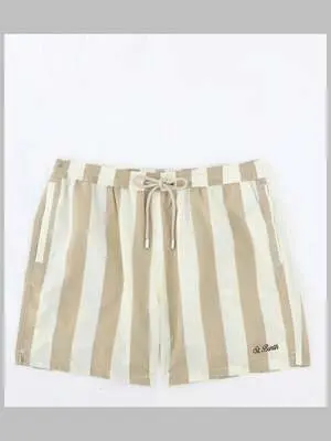 MC2 SAINT BARTH Striped Swim Trunks - Beige