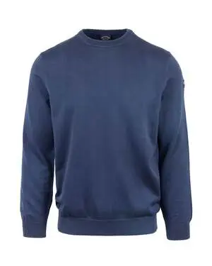 Paul & Shark Classic Crew Neck Cotton Sweater - Blu
