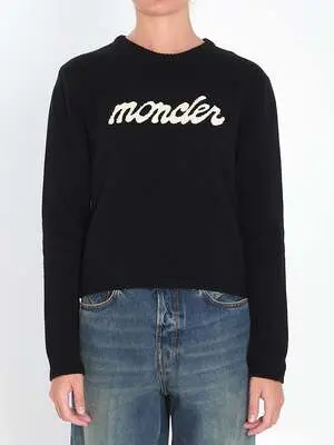 Moncler Embroidered Logo Wool & Cashmere Sweater