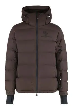 Moncler Isorno" Hooded Down Ski Jacket - Brown
