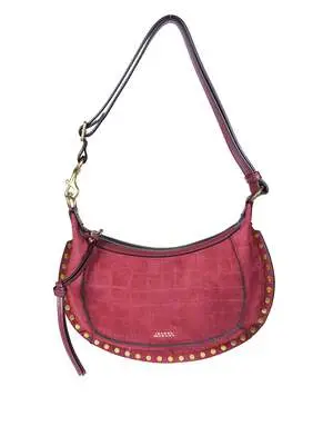 Isabel Marant Étoile Studded Calf Leather Mini Crossbody Bag - Rosso