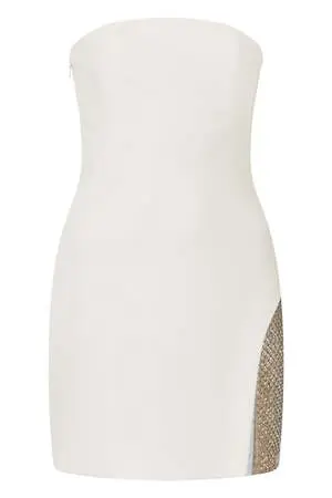 Attico Heart-shaped Neckline Mini Dress - White