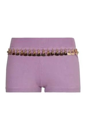 Rabanne Paco Knit Mini Shorts - Pink