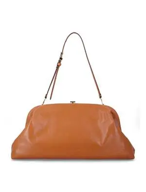 Alberta Ferretti Sculptural Leather Bag - Brown