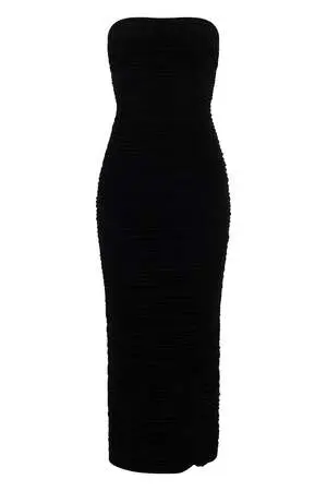 Magda Butrym Strapless Draped Midi Dress