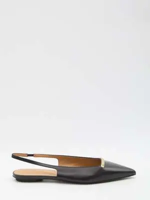 TOD`S Tod's Slingback Ballerinas In Leather - Black