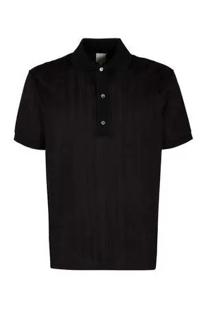 Paul Smith Knitted Cotton Polo Shirt - Black