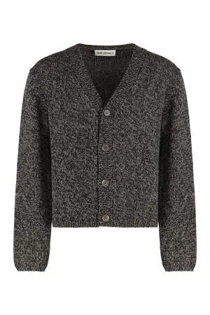 Our Legacy Academy Cardigan In Bear Twist Mouline Wool - Grey