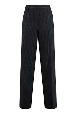 Michael Kors Pinstriped Wool Trousers For - Grey