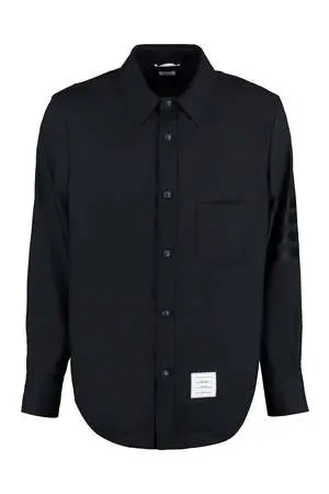 Thom Browne 4-bar Detailed Wool Overshirt
