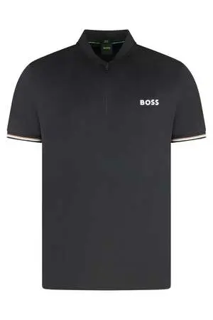 BOSS Technical Fabric Slim Fit Polo Shirt - Black