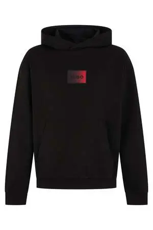 BOSS Cotton Hooded Sweatshirt With Logo Detail
