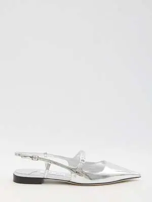 JIMMY CHOO JIMMY CHOO Didi Ballerina Flats In Patent Leather Silver