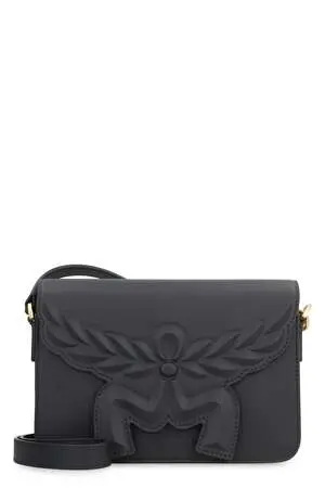 Mcm Small Crossbody Bag In Calfskin - Black