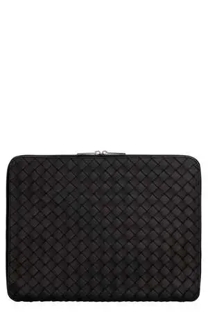Bottega Veneta Intrecciato Document Case Pouch - Black