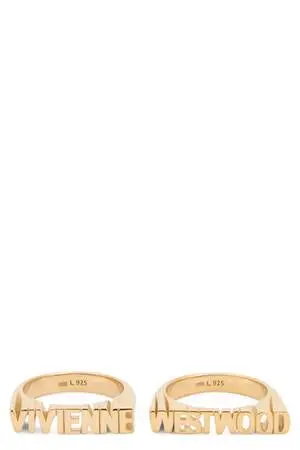 VIVIENNE WESTWOOD VIVIENNE WESTWOOD Set Of Two Essex Rings