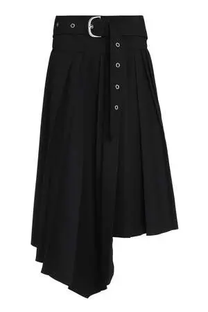 Off-White Tech Drill Pleated Asymmetric Skirt