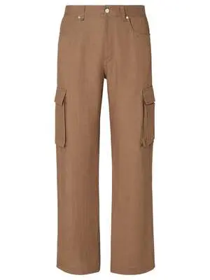 Fendi Cargo Linen Pants - Marrone